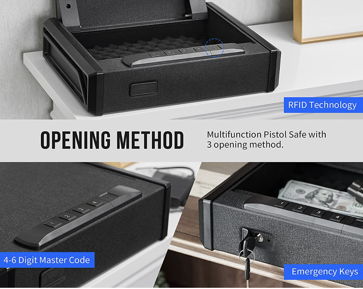 RPNB RP19001E-RFID Auto-Open Handgun Safe Review - Expert Safe Reviews