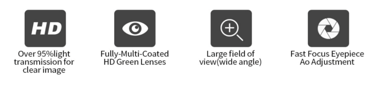 UUQ 3-9X32EG Tactical Rifle Scope with Reflex and Green Laser Sight ...