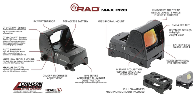 Crimson Trace RAD Max Large Open Reflex Rifle and Shotgun Sight Review ...