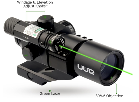 UUQ 1X30 4 MOA Green Red Dot Sight with Green Laser Review - Expert ...